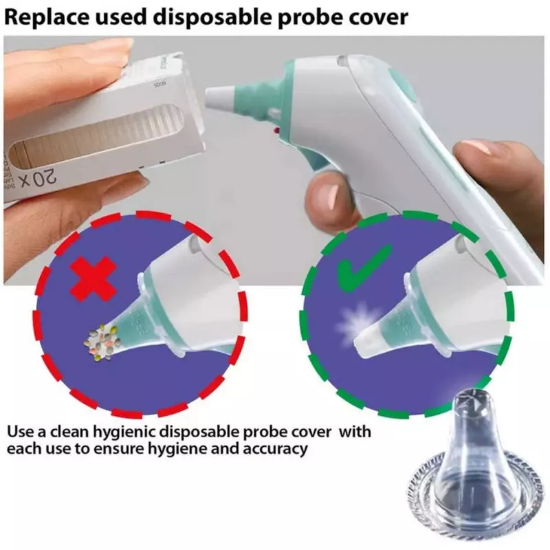 INF Termometerhetter for ørebeskyttelse Braun ThermoScan 20-pakning