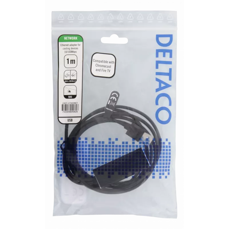 INF Ethernet adapter casting device 1m 100 Mbps USB-A+USB MicroB