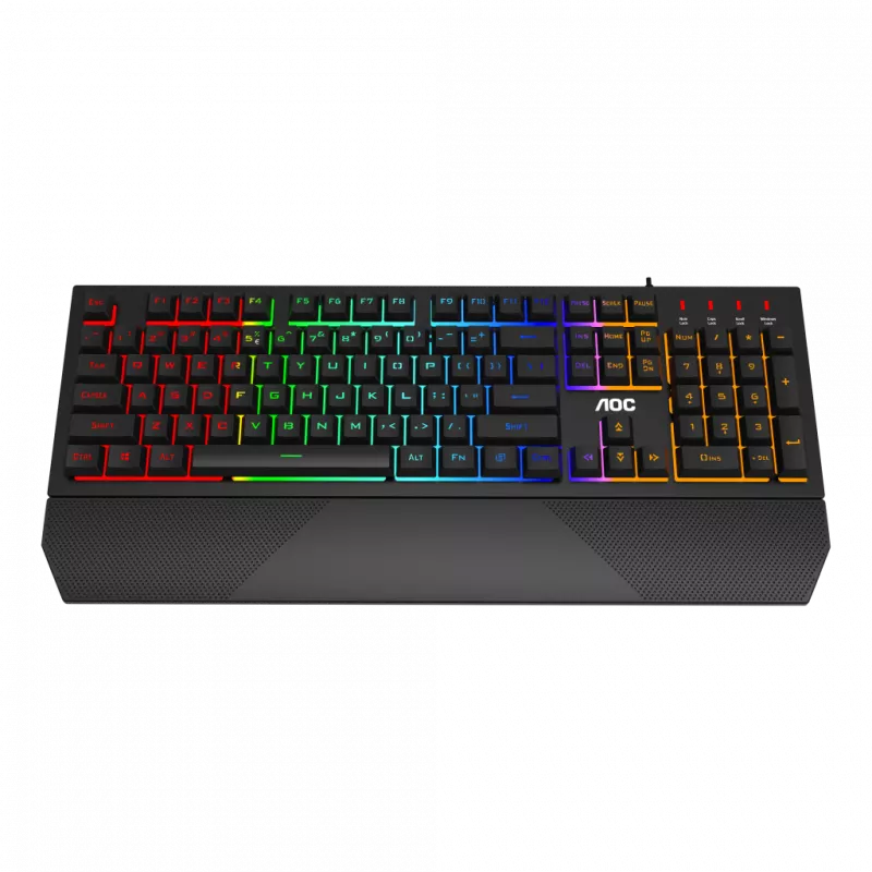 AOC Gaming Keyboard GK200 RGB LED-lys, QWERTY, Svart, Kablet, USB,
