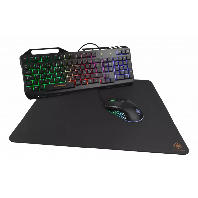 INF 3-In-1 Gaming Gear Kit, RGB keyboard, UK Layout
