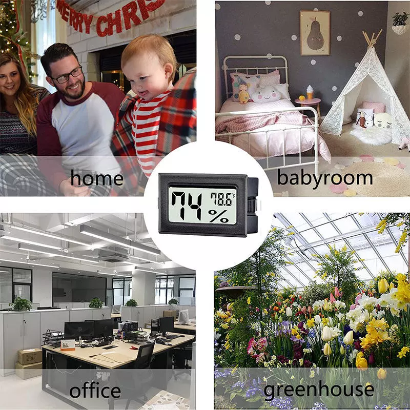 INF Digitalt mini-termometer / hygrometer, 5-pakning