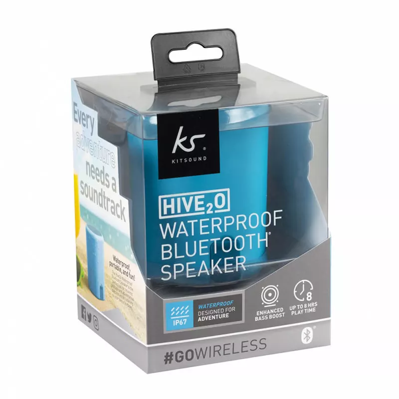 INF KITSOUND Høyttaler Hive2o Blå IP67 Multiparing