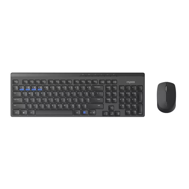 INF RAPOO Keyboard/Mus Sett 8100M Multi-Mode Trådløs Svart