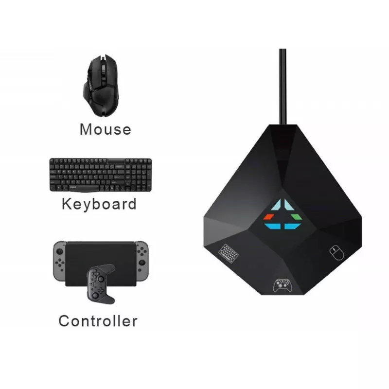 Mus-/tastaturadapter kompatibel med Nintendo Switch, PS4, Xbox