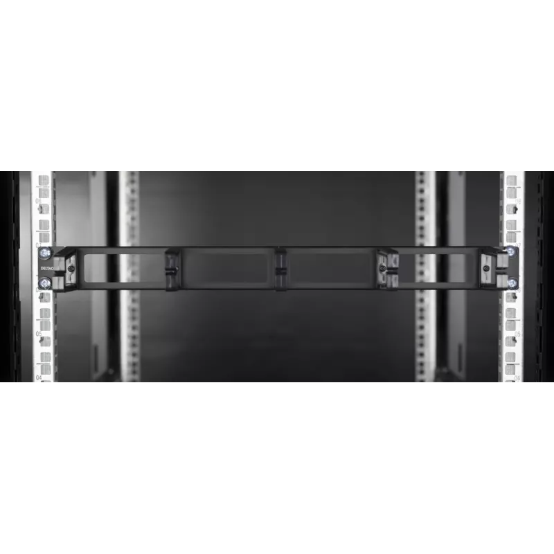 INF 19" Cable panel, 1U, 5 brackets, cable management, black