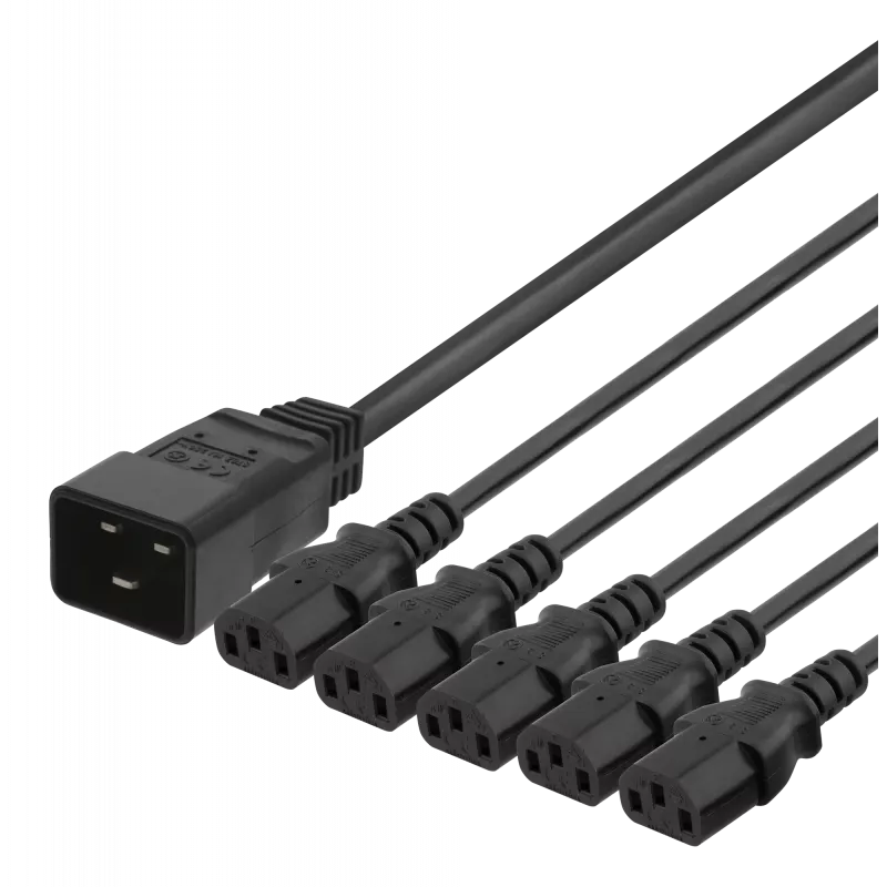 INF IEC C20 to 5x IEC C13 Power cable, 3m, 16A/250V, Y-Splitter