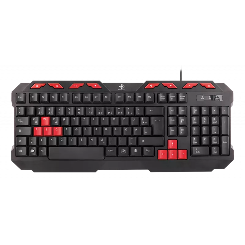 4-in-1 Gaming Gear Kit German Layout, black