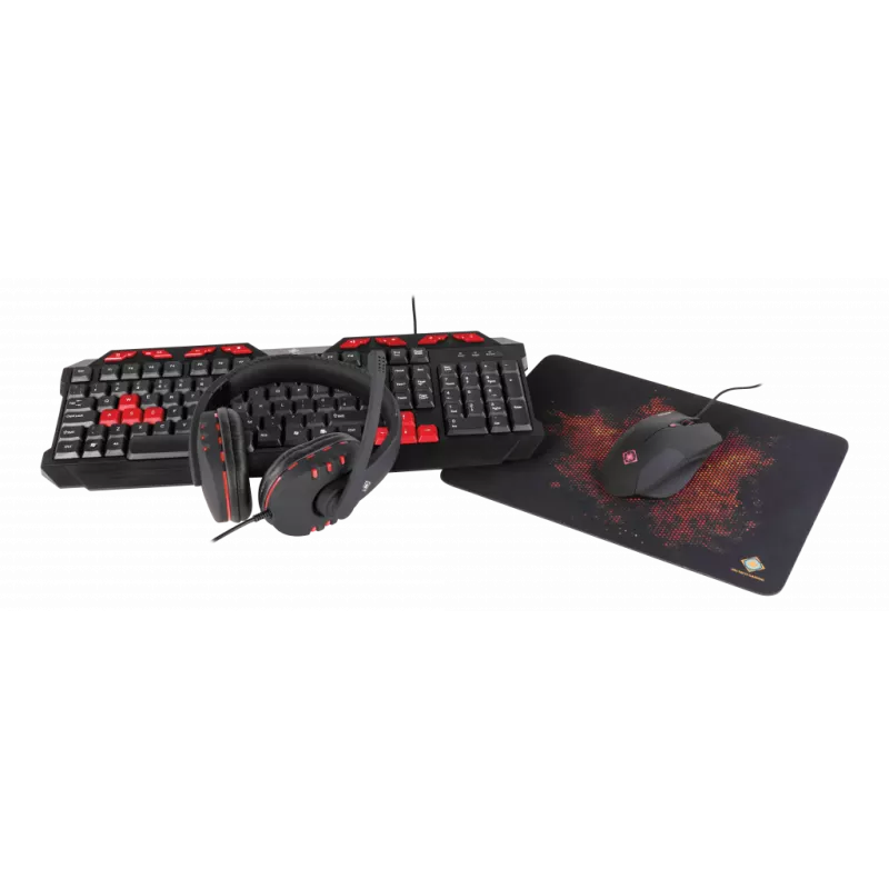 INF 4-in-1 Gaming Gear Kit, UK, black