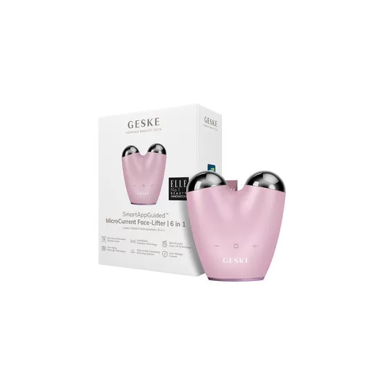 INF MicroCurrent Face-Lifter 6-i-1-geske med app (rosa)