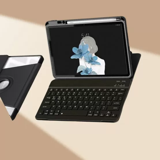 INF 360° Roterende Bluetooth-tastaturdeksel med pennholder for Tab S9