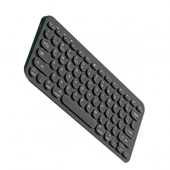 INF Dobbeltmodus trådløst tastatur — 78-tasters saksbryter, oppladbart,