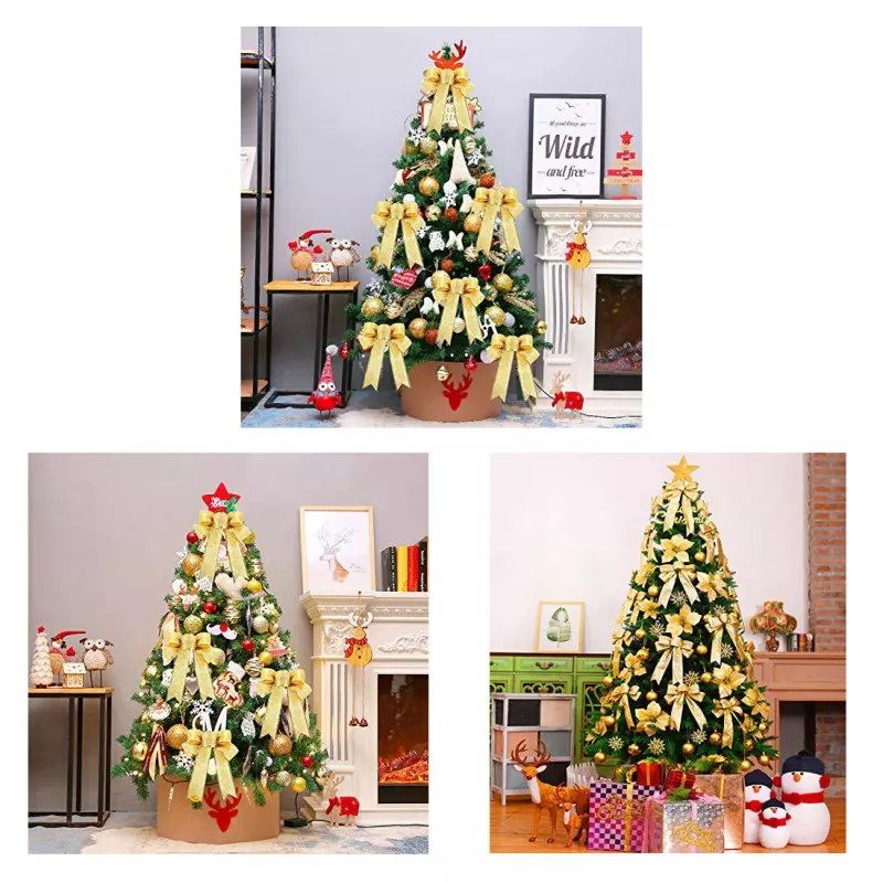 Julerosetter Julepynt gull 5-pak